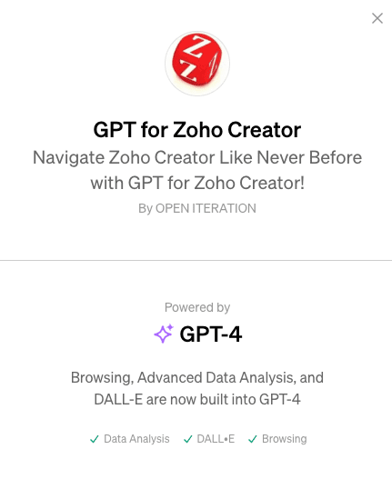 Navigate Zoho Creator Like Never Before with GPT for Zoho Creator!